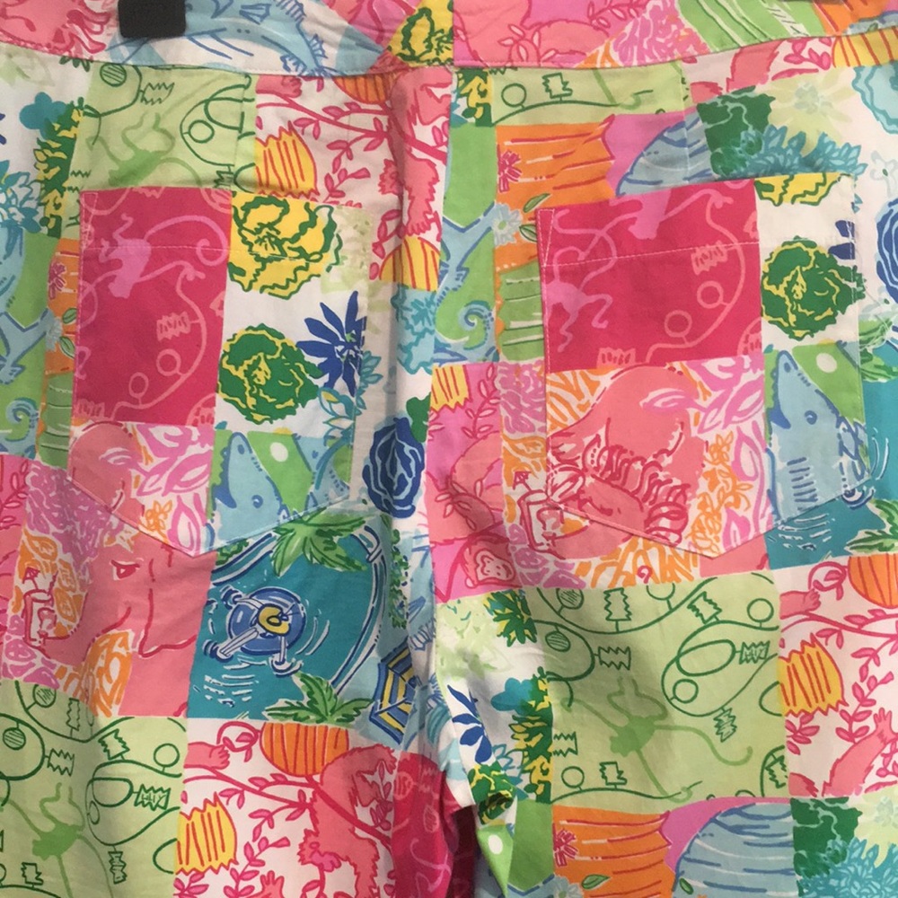 Vintage Lilly Pulitzer Party Patch Patchwork Stretch … - Gem